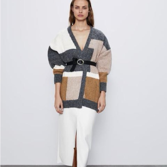 Zara | Sweaters | Nwot Zara Color Block Striped Cardigan Sweater | Poshmark
